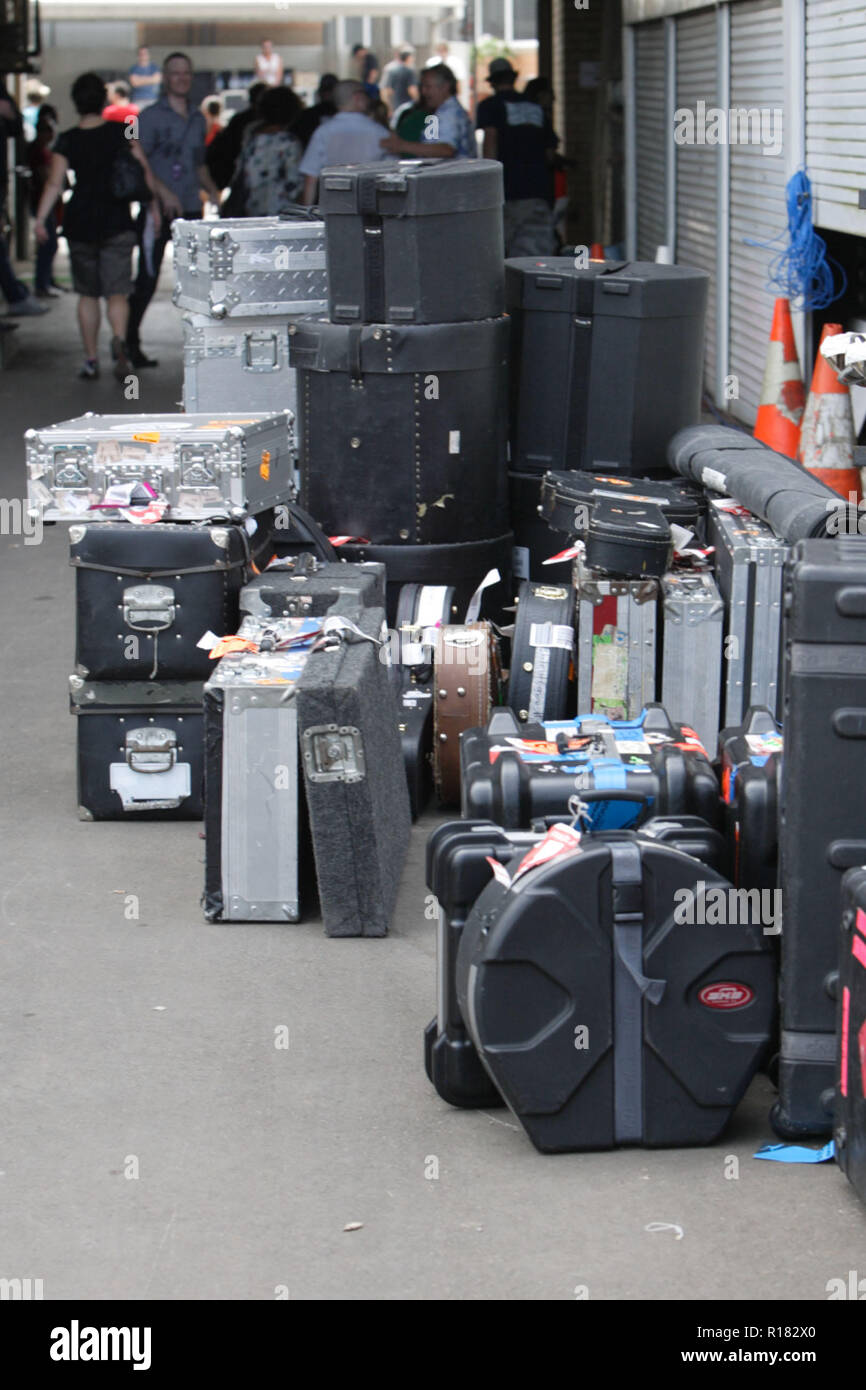 Backstage atmosphere The 'Sound Relief' music festival held ...