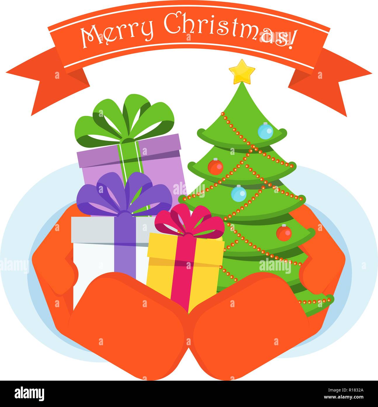 Vector Hands of Santa Claus with gifts Stock Vector Image & Art - Alamy