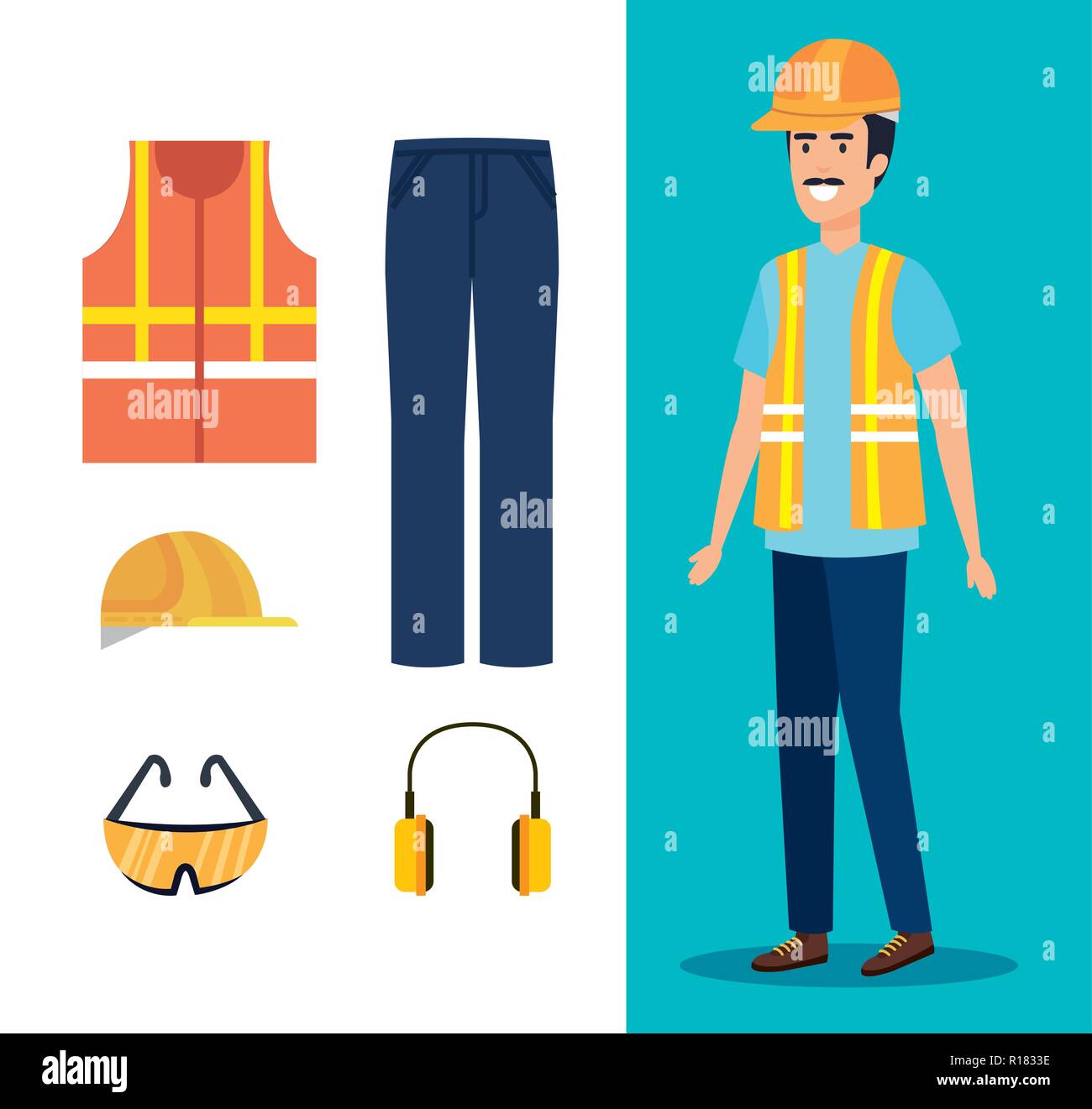 builder constructor with equipment Stock Vector Image & Art - Alamy