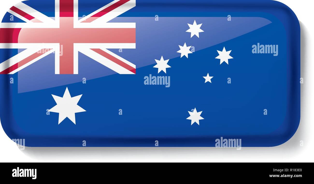 Australia flag, vector illustration on a white background Stock Vector ...
