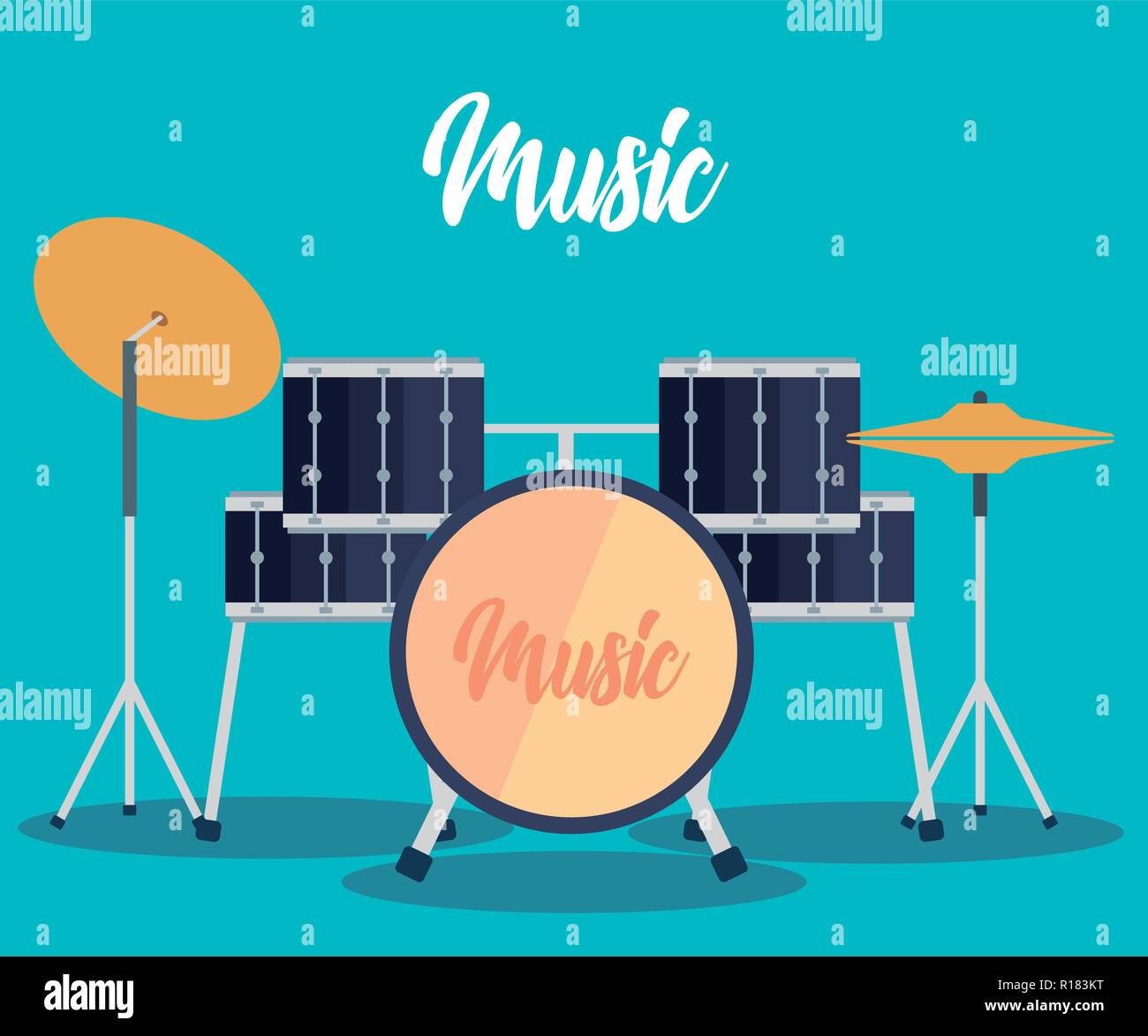 drums battery instrument icon Stock Vector Image & Art - Alamy