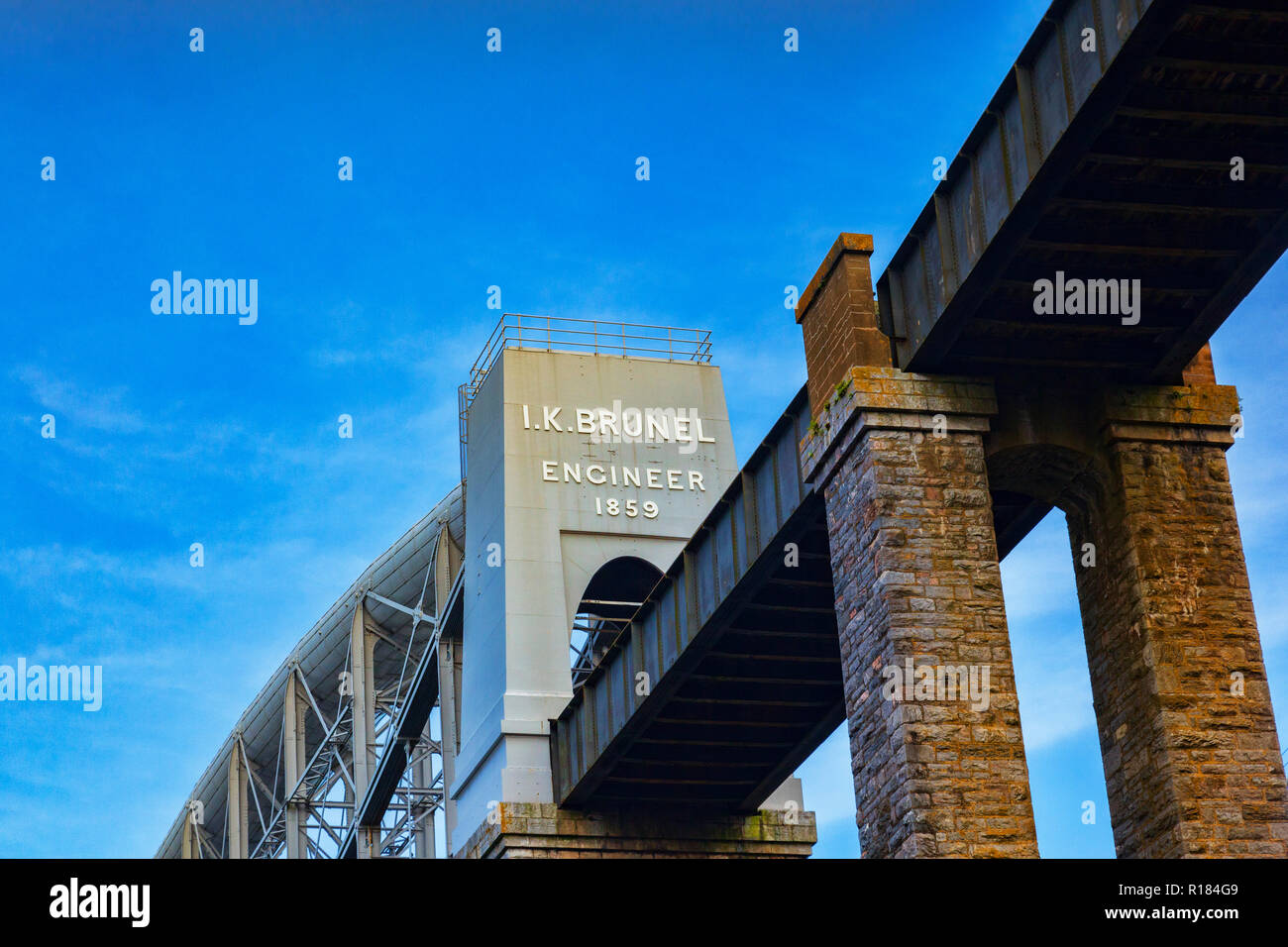The Royal Albert Bridge by IK Brunel, which carries the railway across ...