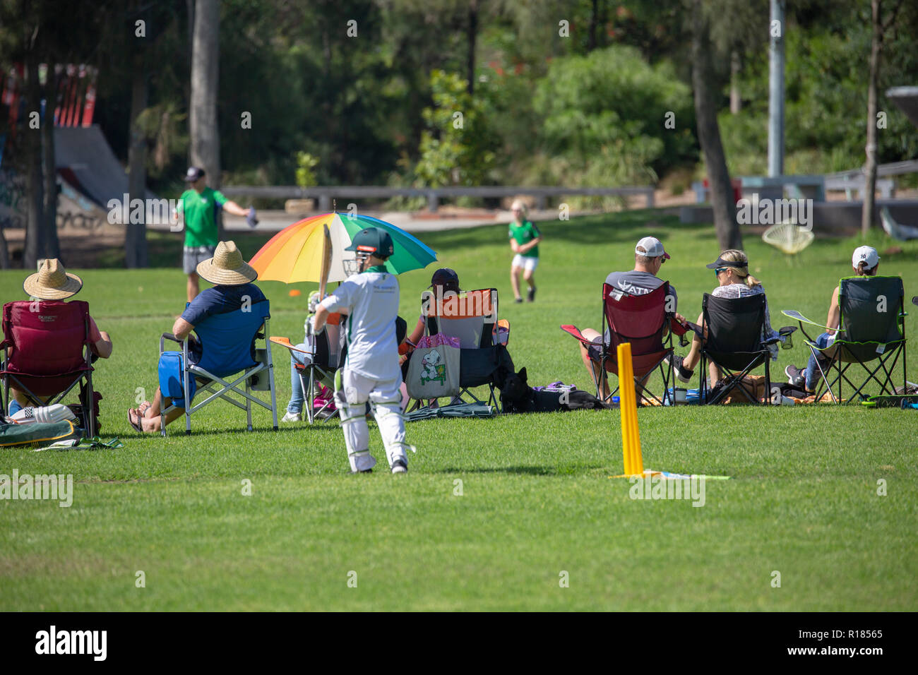 Kids playing cricket hi-res stock photography and images - Alamy