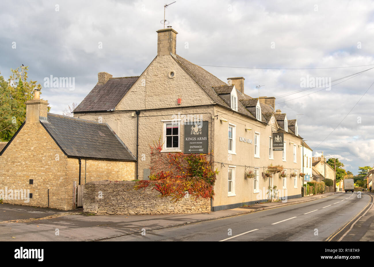 The Kings Arms public house in Didmarton, The Cotswolds, England ...