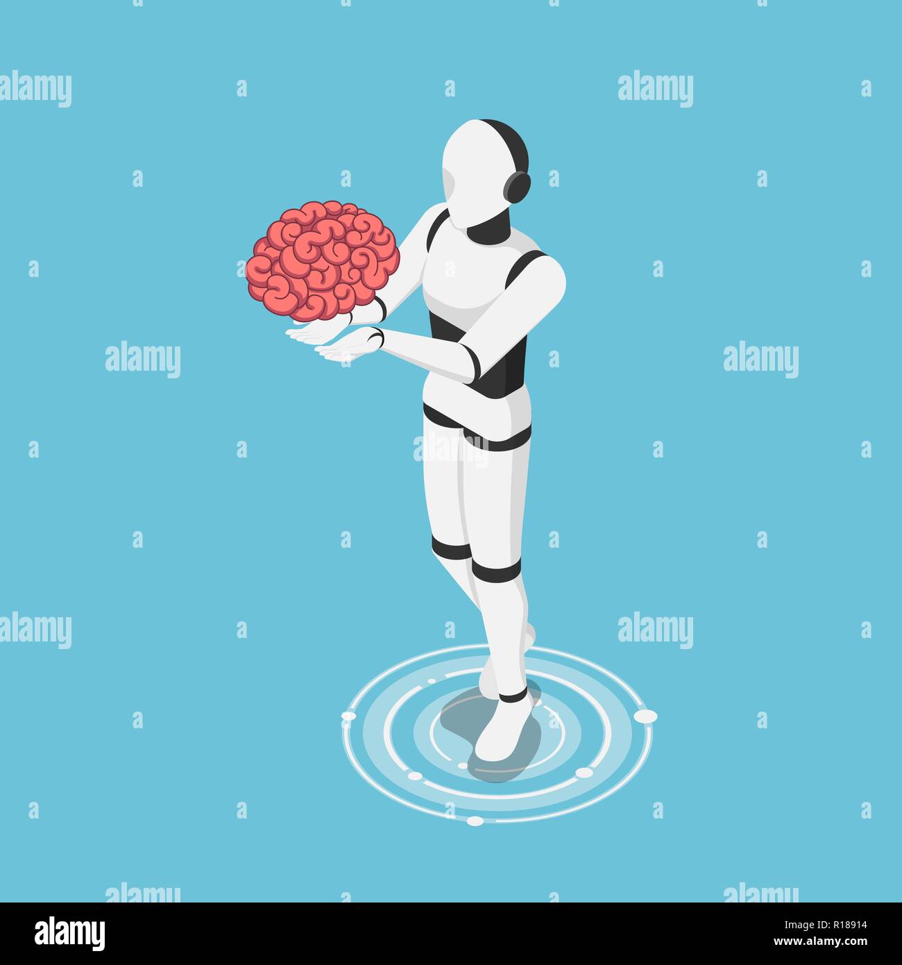 Robotic brain Stock Vector Images - Alamy