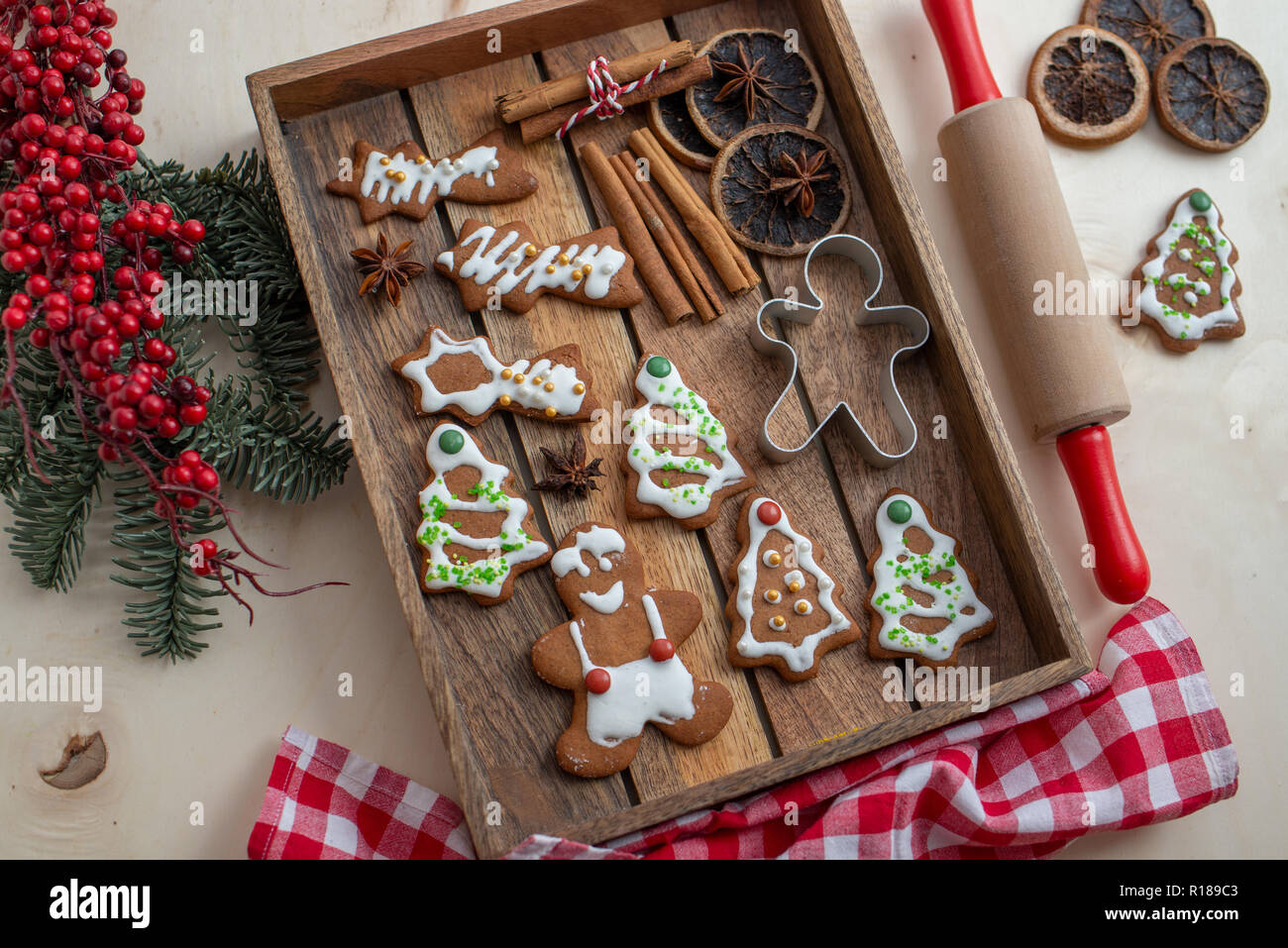 Gingerbread Man Cookies Stock Photo - Alamy
