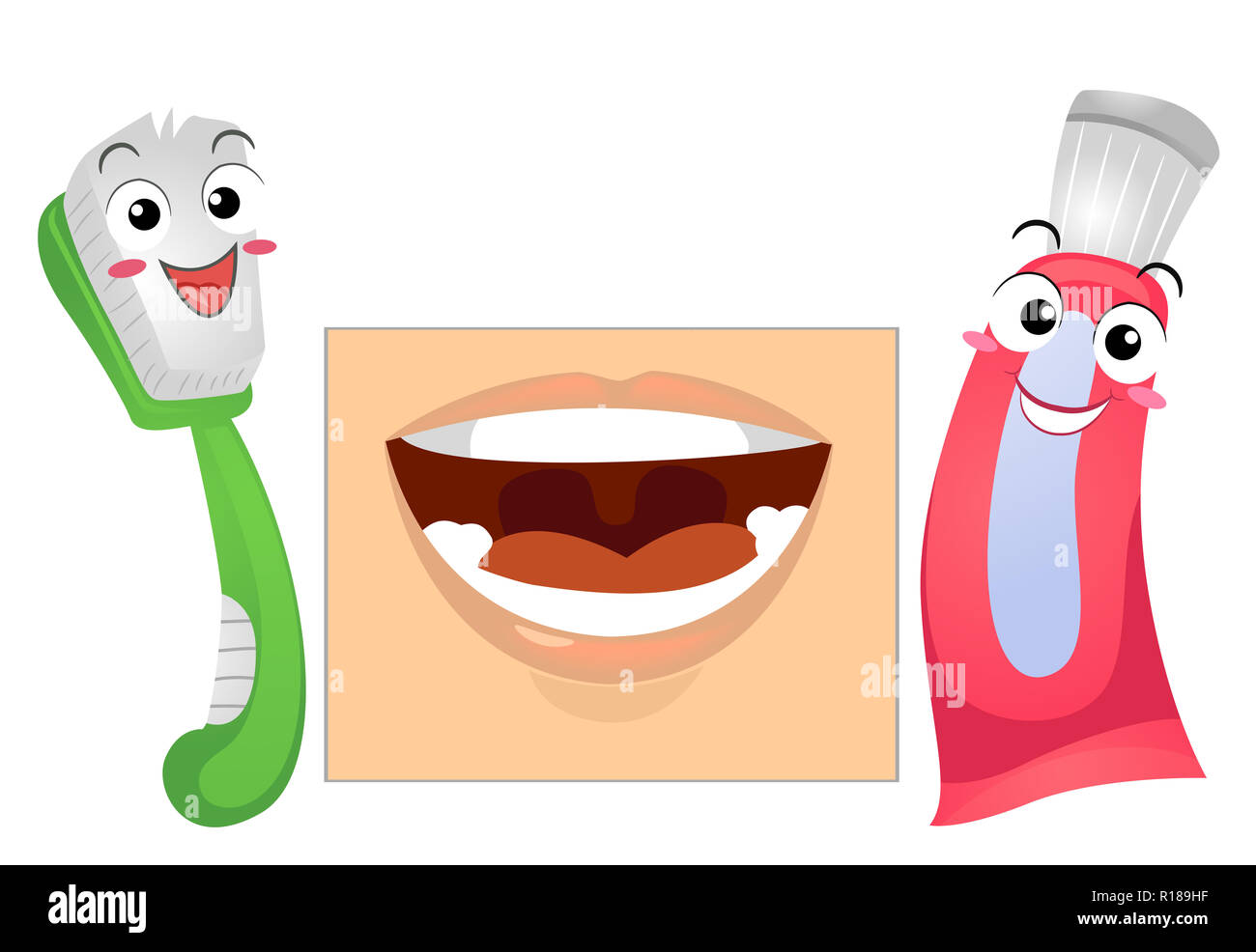 Teeth brush cartoon hi-res stock photography and images - Alamy