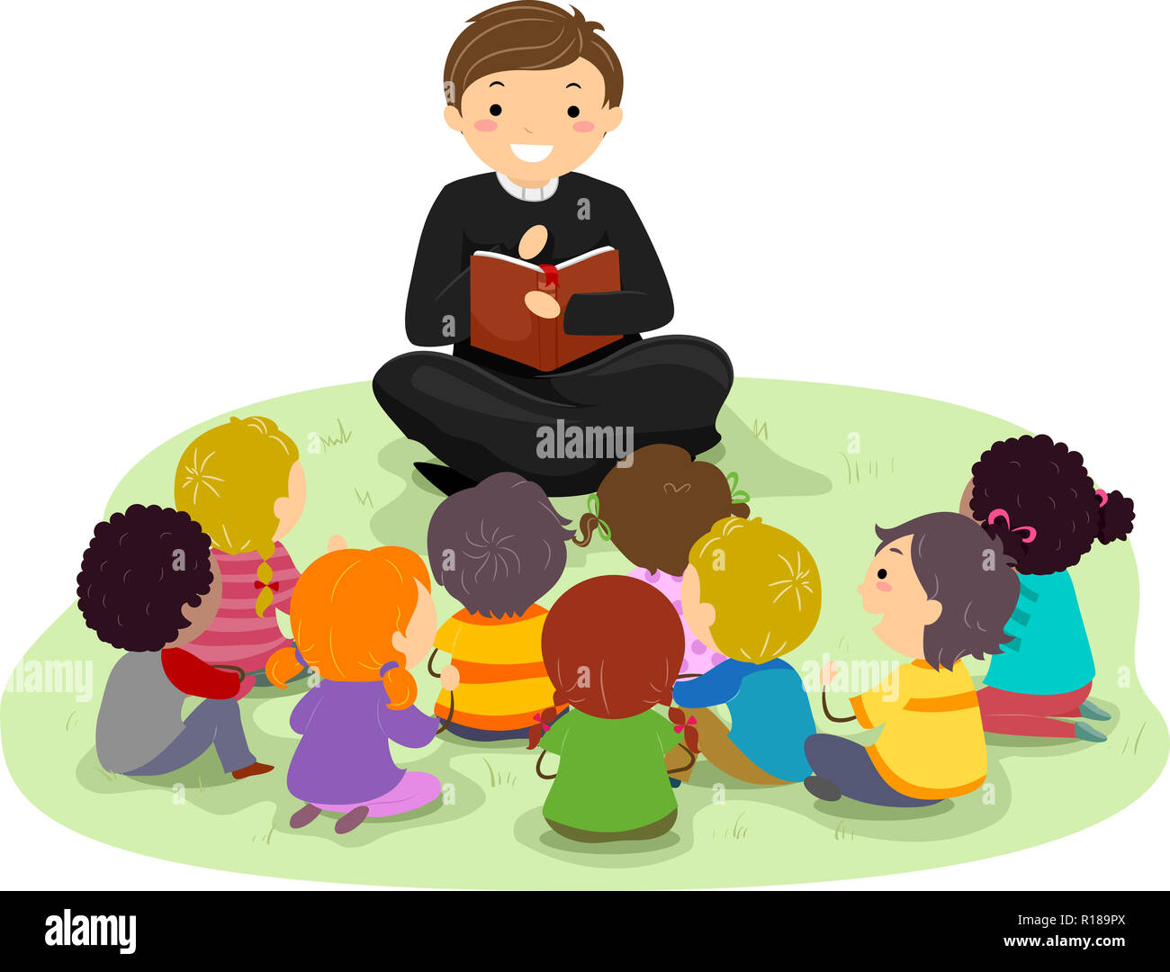 Child Reading The Bible Clipart