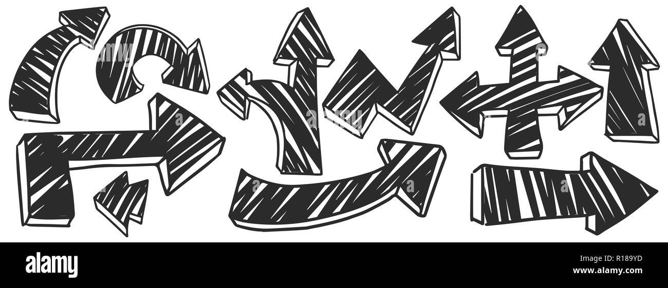 Three arrows in different directions hi-res stock photography and ...
