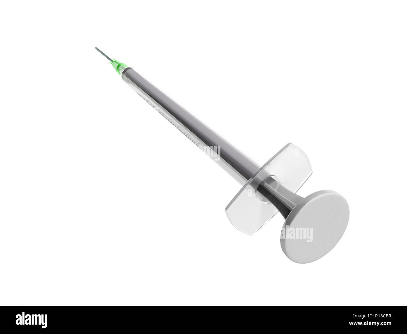 single use syringe 3d render isolated on white background no shadow ...