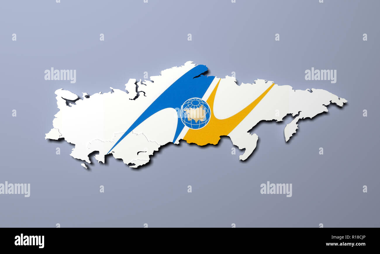 Schematic map of the member states of Eurasian Economic Union (EAU ...