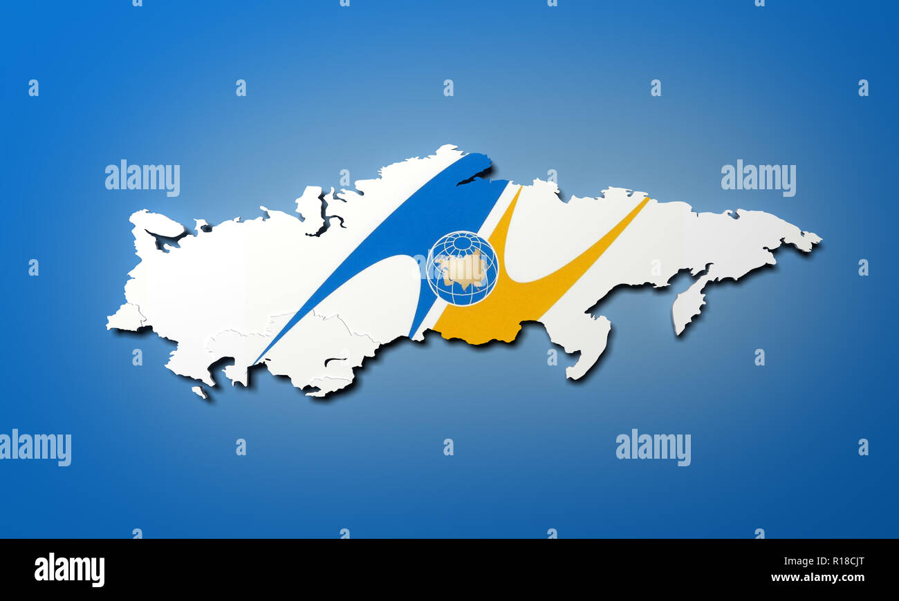 Schematic map of the member states of Eurasian Economic Union (EAU ...