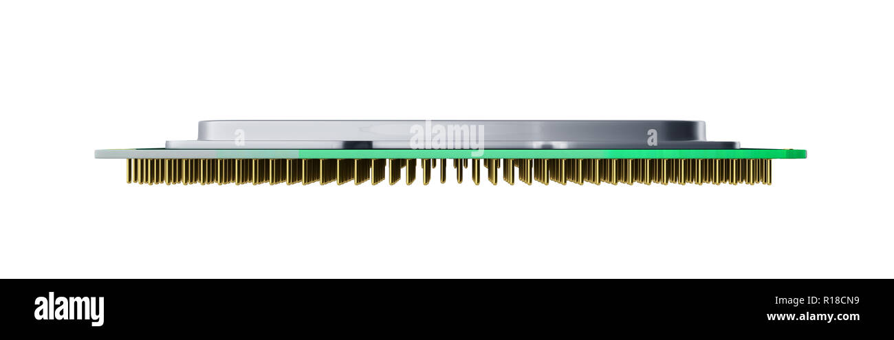 Central Computer Processors CPU High resolution 3d render on white ...