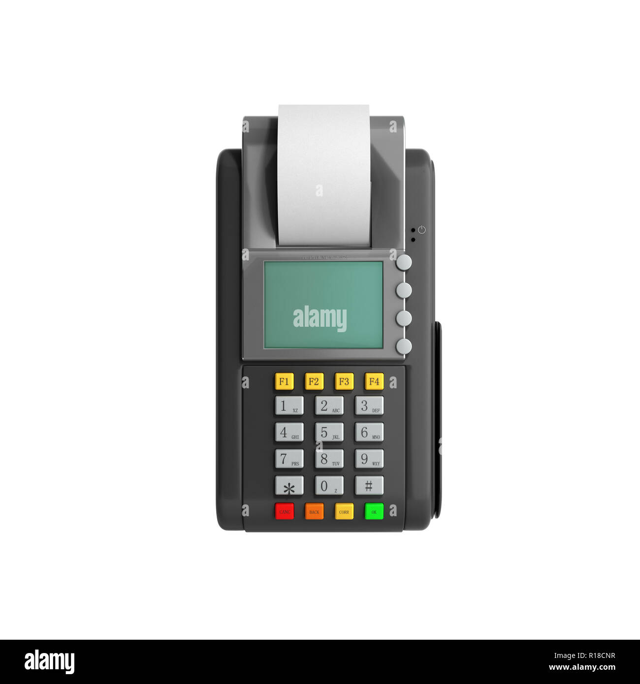 Credit Card trminal Machine 3D rendering on white Stock Photo - Alamy