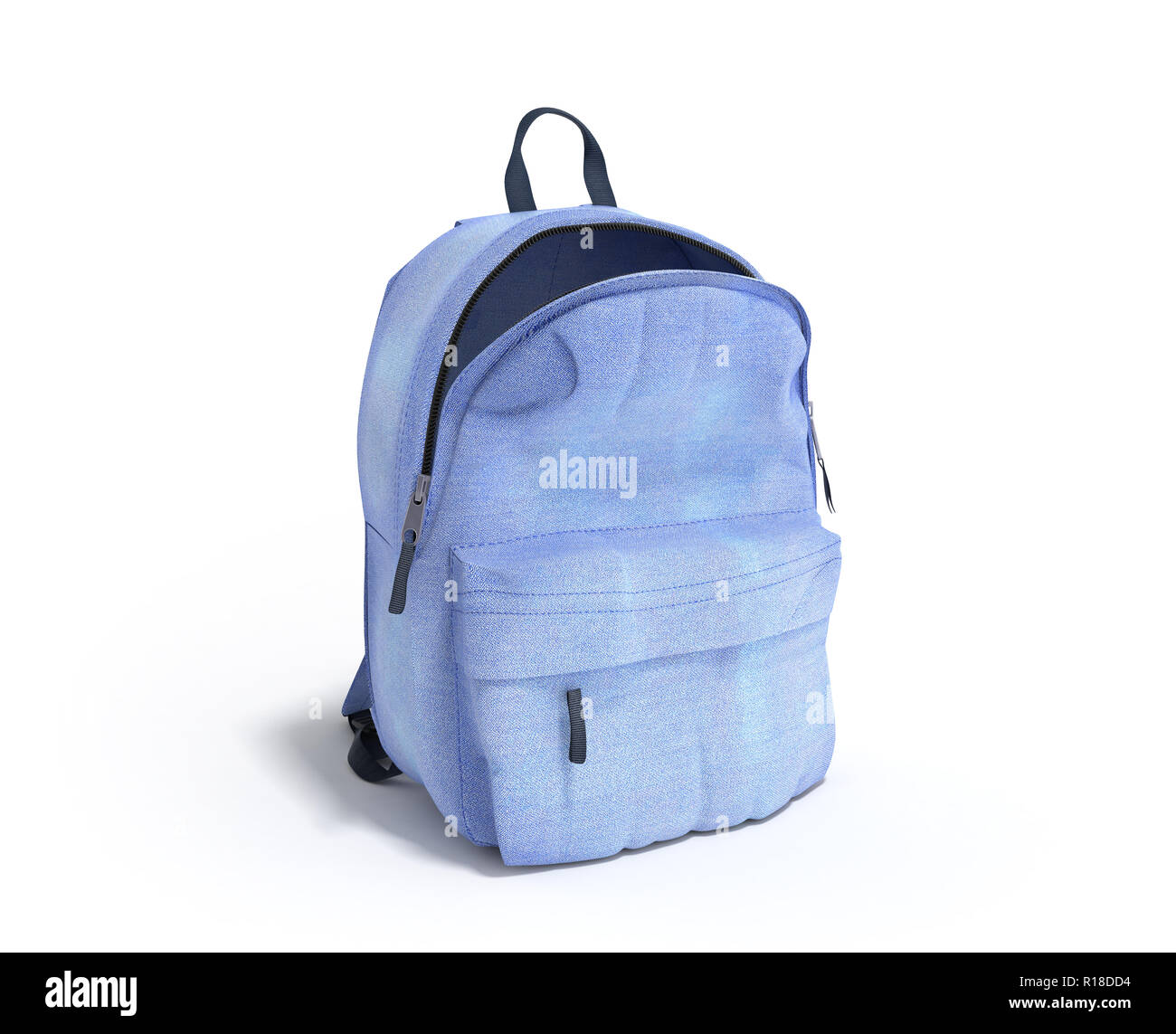 open Backpack bag school 3d render on white gradient Stock Photo - Alamy