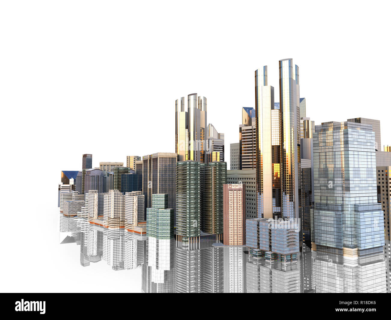 3d rendering modern high rise buildings hi-res stock photography and ...