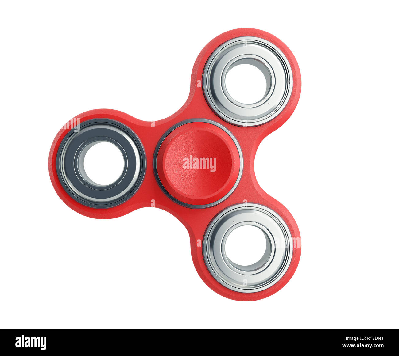 Red Hand Spiner 3d render on white background Stock Photo - Alamy