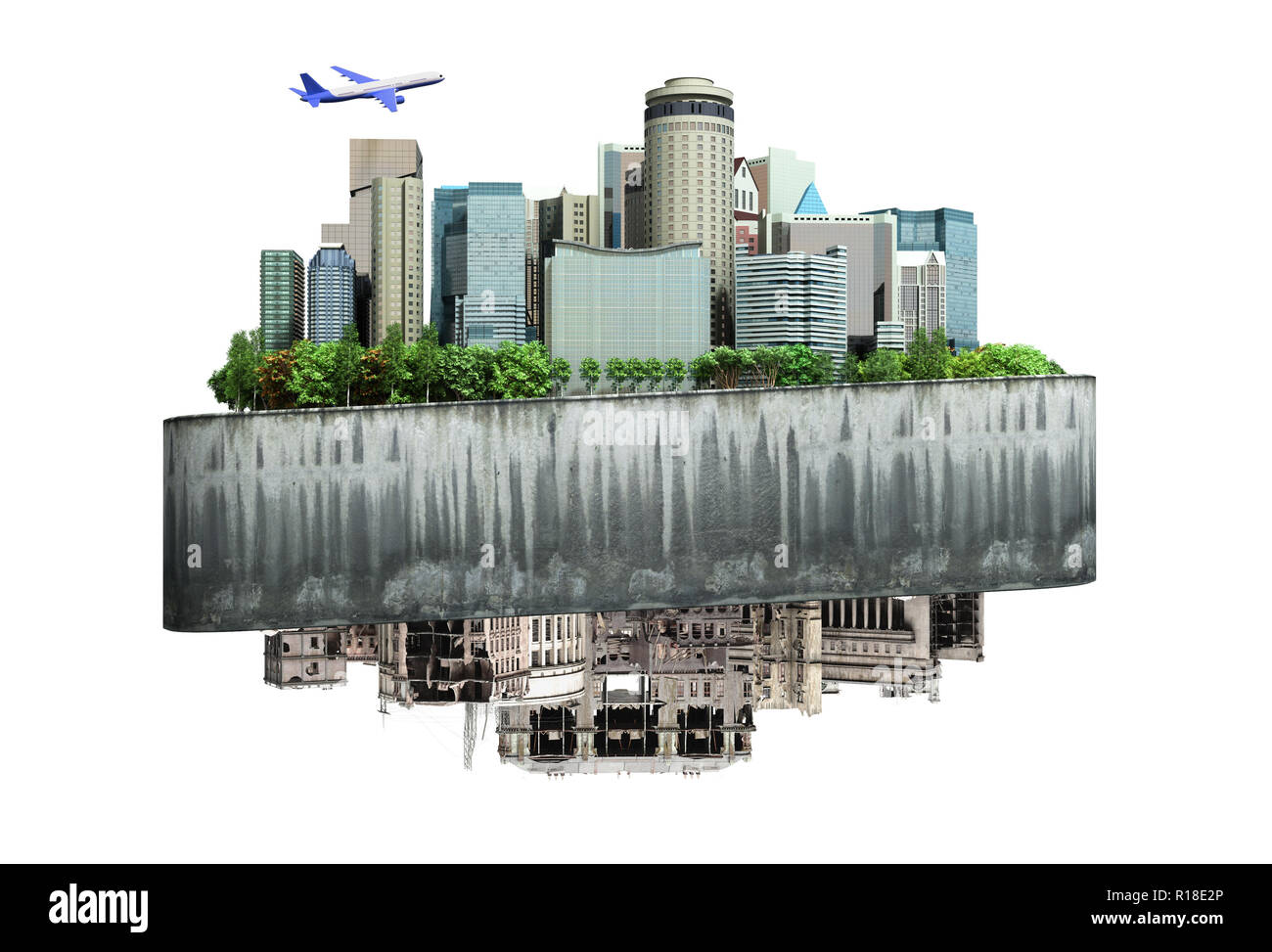 Destroyed building 3d hi-res stock photography and images - Alamy