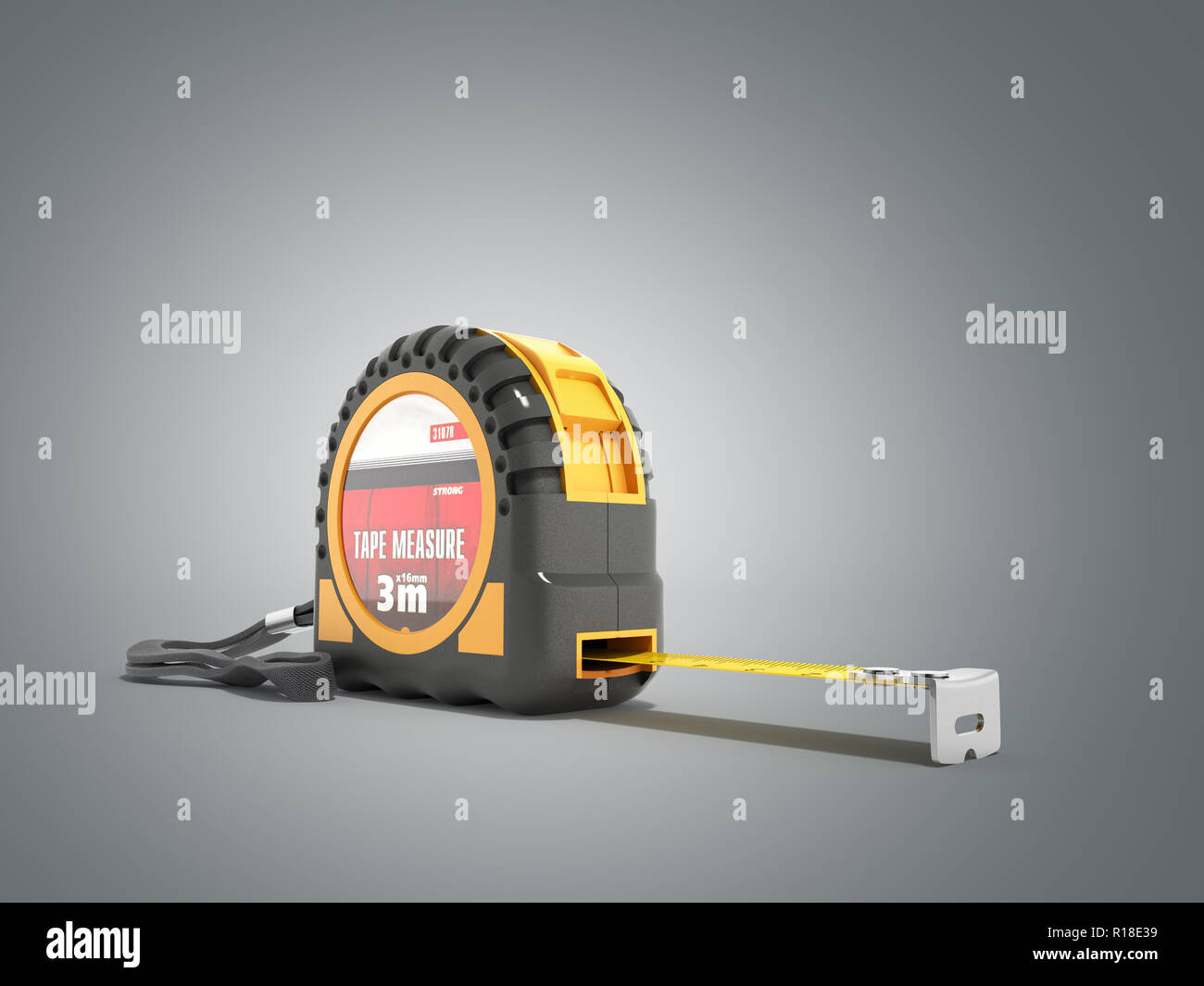 Construction roulette 3d render on a grey background Stock Photo - Alamy