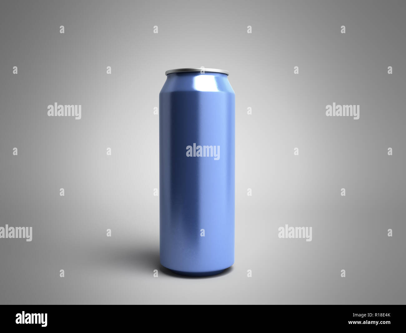 Metal Aluminum Beverage Drink Can 3d render on grey Stock Photo - Alamy