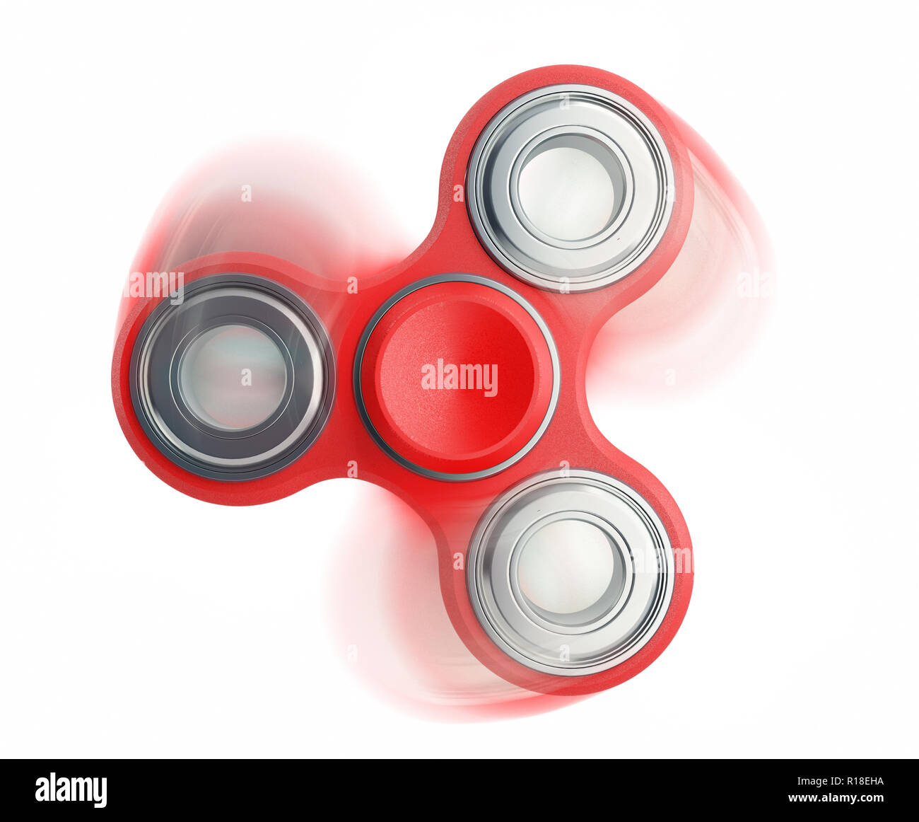 Red Hand Spiner 3d render on white background Stock Photo - Alamy