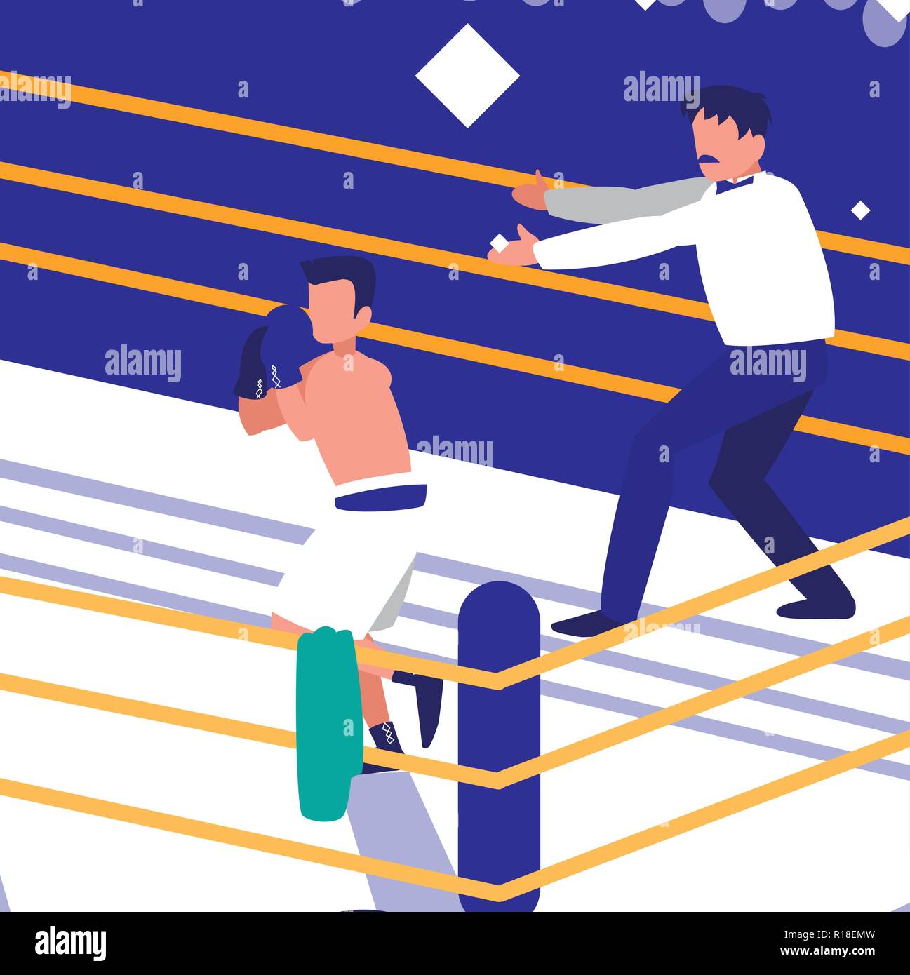 Ring referee Stock Vector Images - Alamy