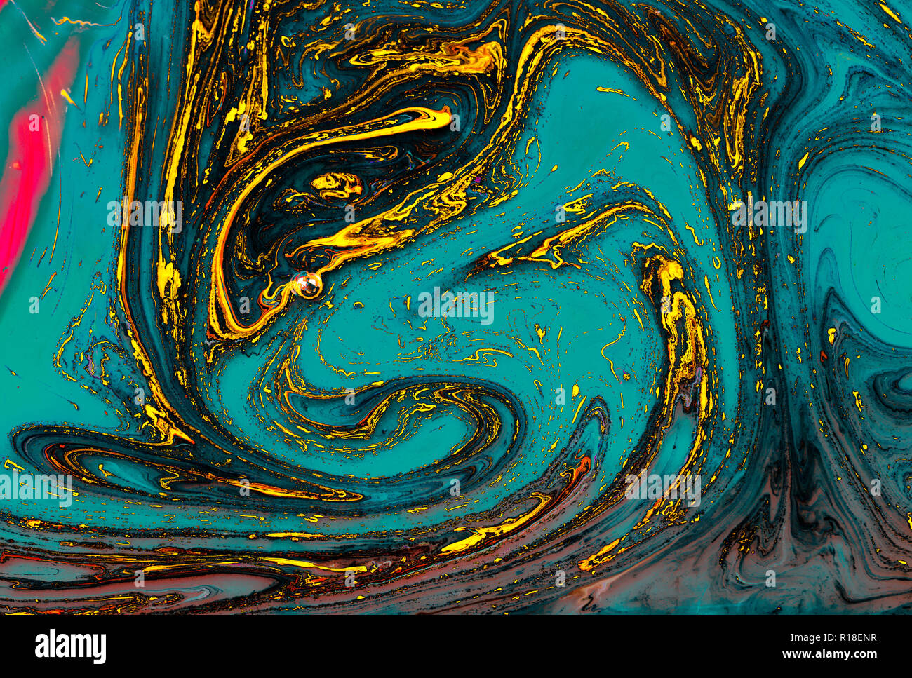 Traditional Ottoman Turkish abstract marbling art patterns as ...