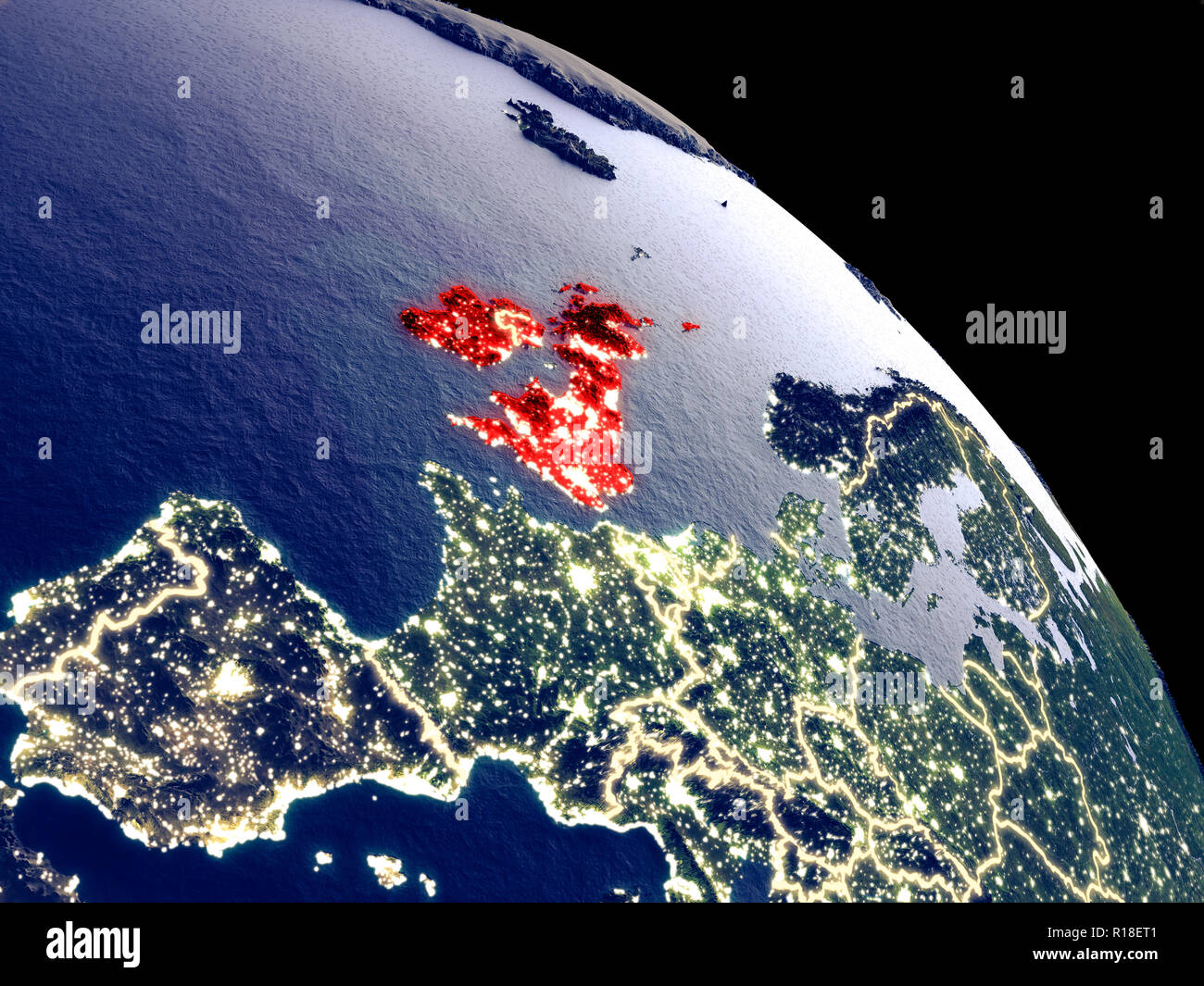 British isles satellite image hi-res stock photography and images - Alamy