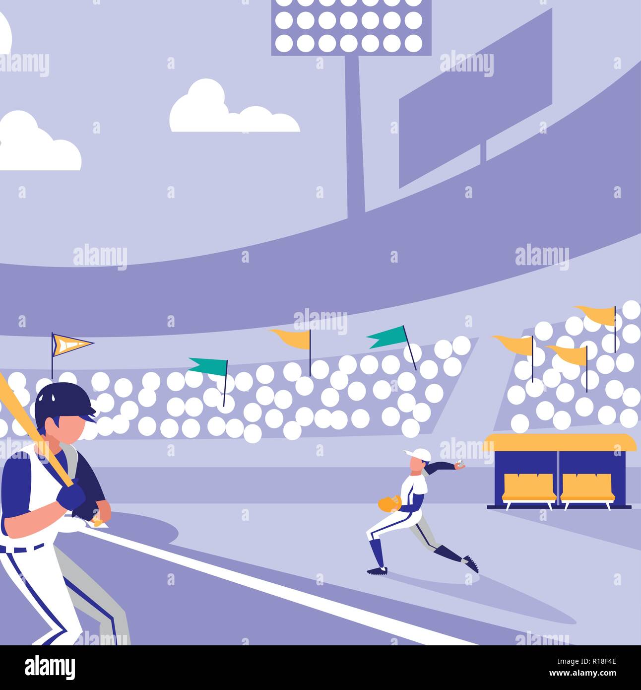 Cartoon Baseball Game