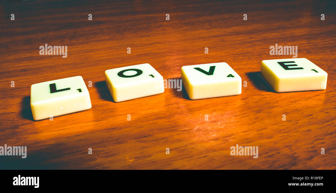 Heart letters spelling text hi-res stock photography and images - Alamy