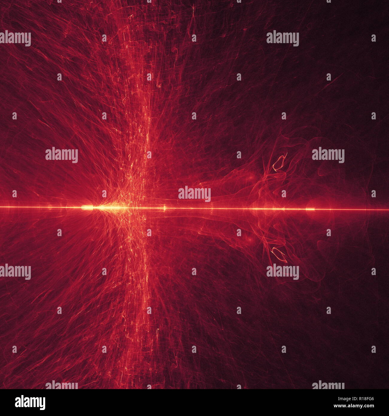 glowing red curved lines over dark Abstract Background space universe ...