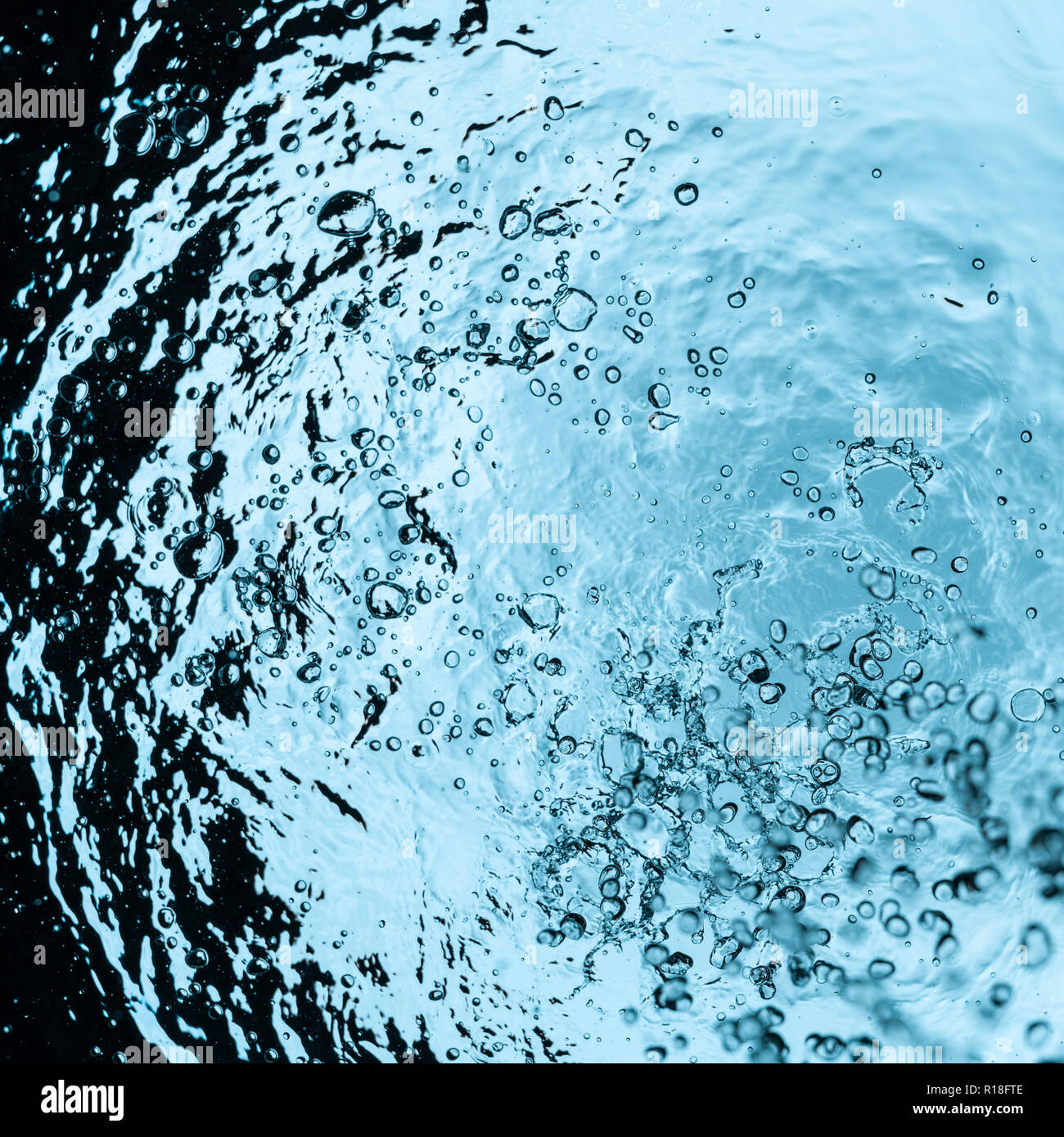 Water Splash,bubbles,ripples overhead view, abstract background Stock ...