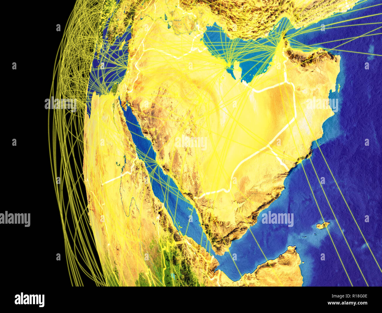 Arabian Peninsula Satellite High Resolution Stock Photography and ...