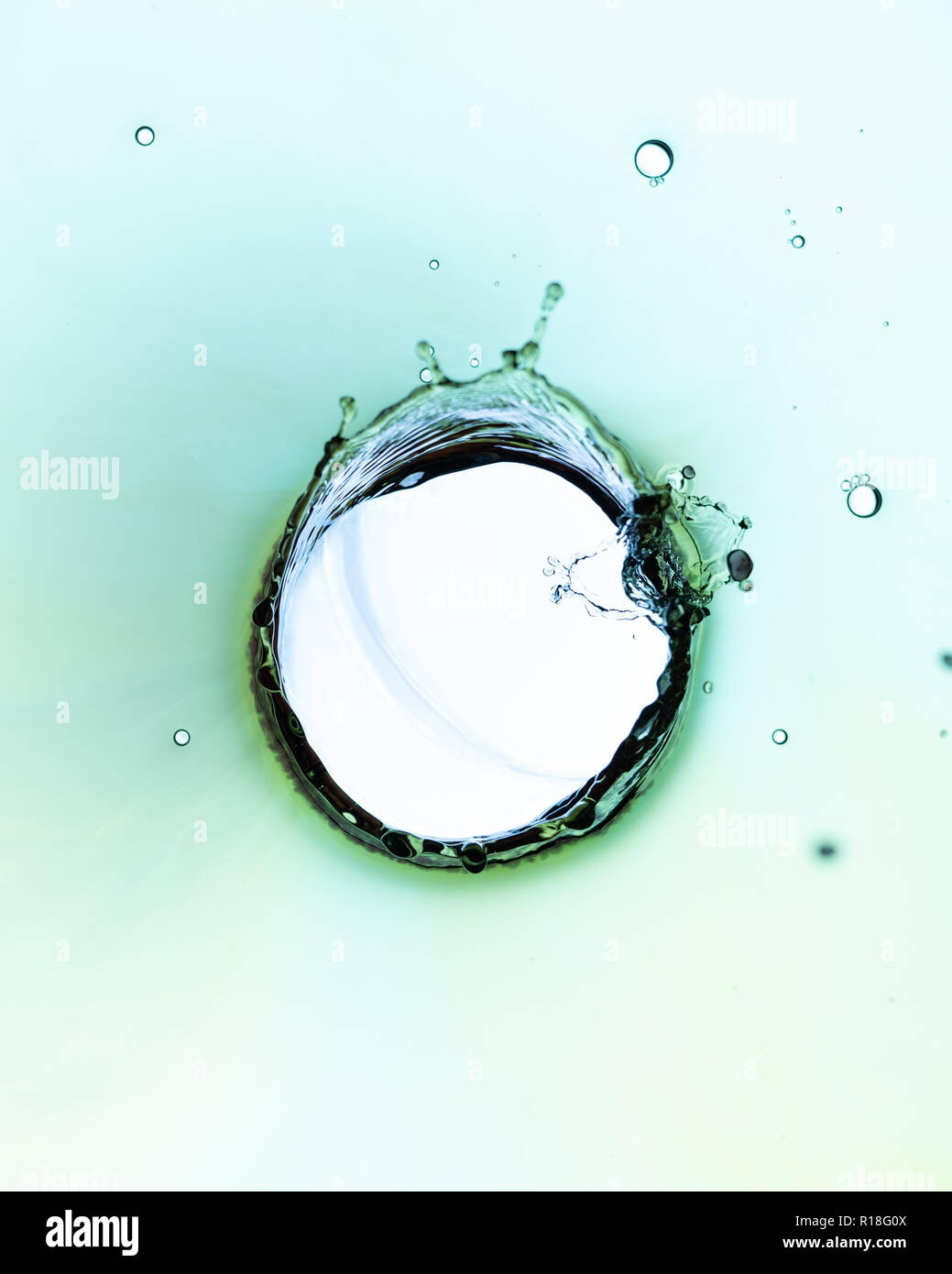 Water Splash closeup from Top View,, abstract art Stock Photo - Alamy