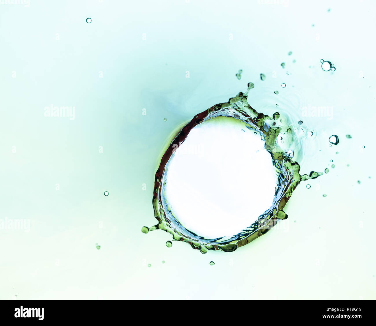 Water Splash closeup from Top View,, abstract art Stock Photo - Alamy