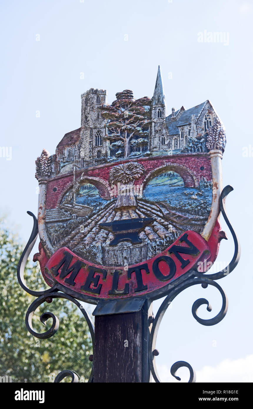 Melton, suffolk sign hi-res stock photography and images - Alamy