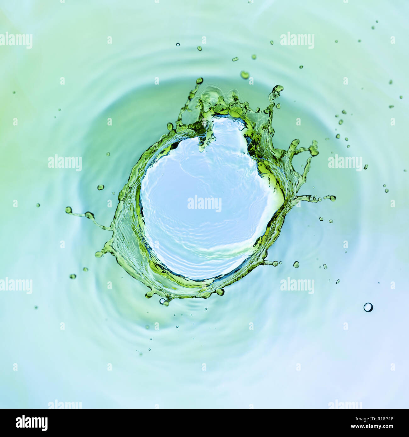 Water Splash closeup from Top View,, abstract art Stock Photo - Alamy