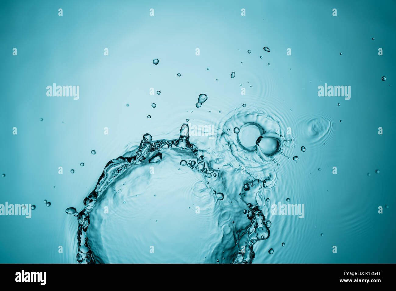 Water Splash closeup from Top View, abstract art Stock Photo - Alamy