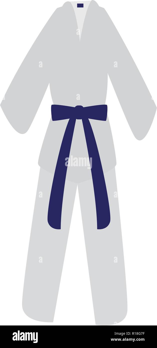 karate suit icon over white background, vector illustration Stock ...