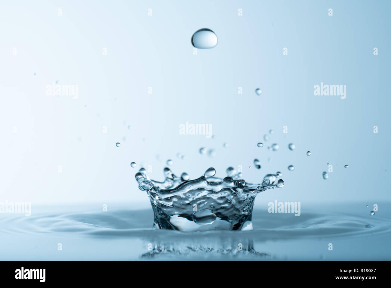 Water Drop Splash extreme closeup frozen motion Stock Photo - Alamy