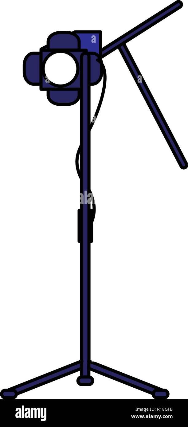 studio lamp icon over white background, vector illustration Stock ...