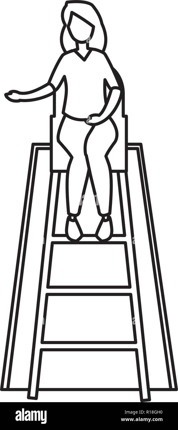 tennis referee in chair over white background, vector illustration ...