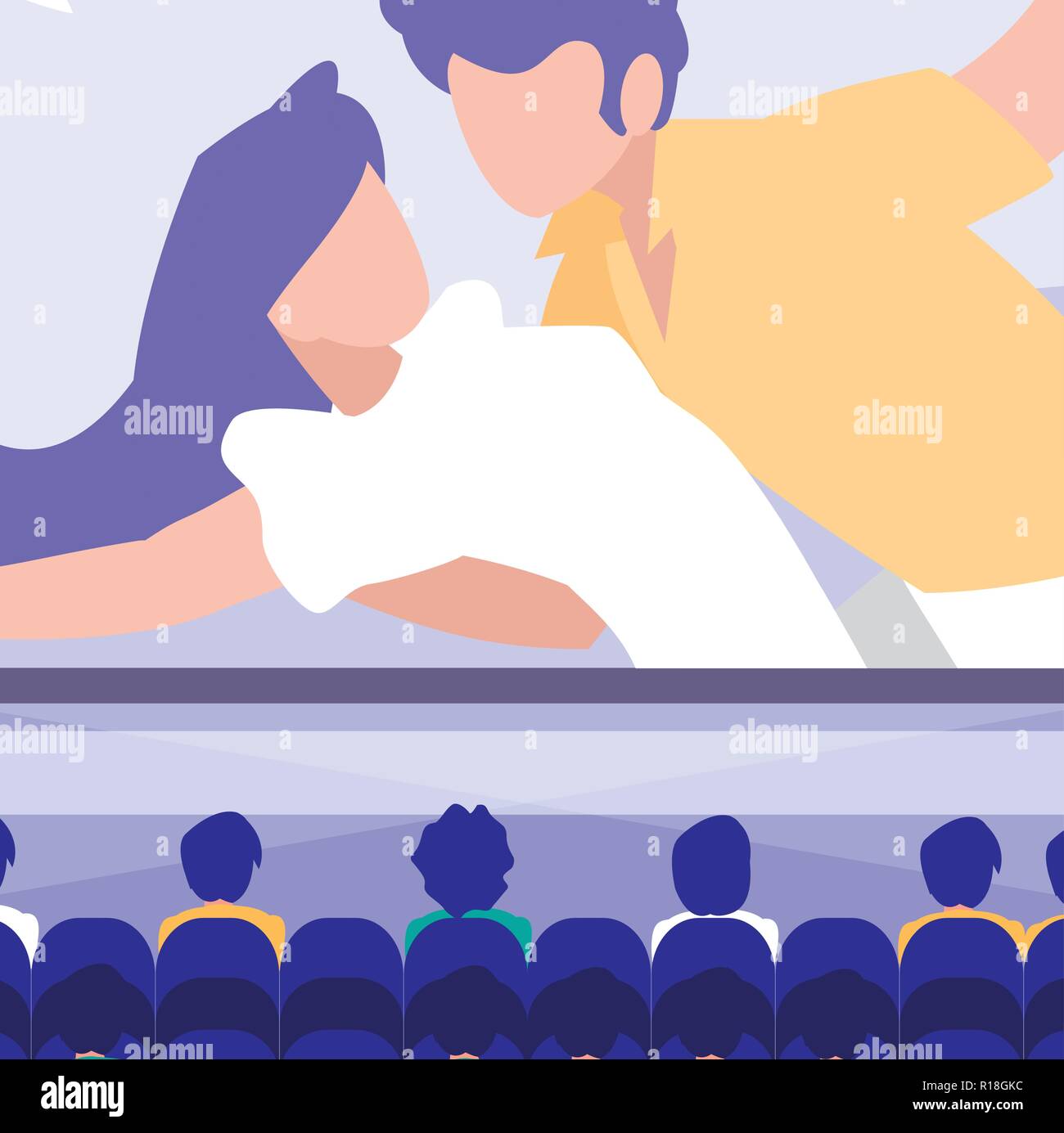 Movie theatre, colorful design. vector illustration Stock Vector Image ...