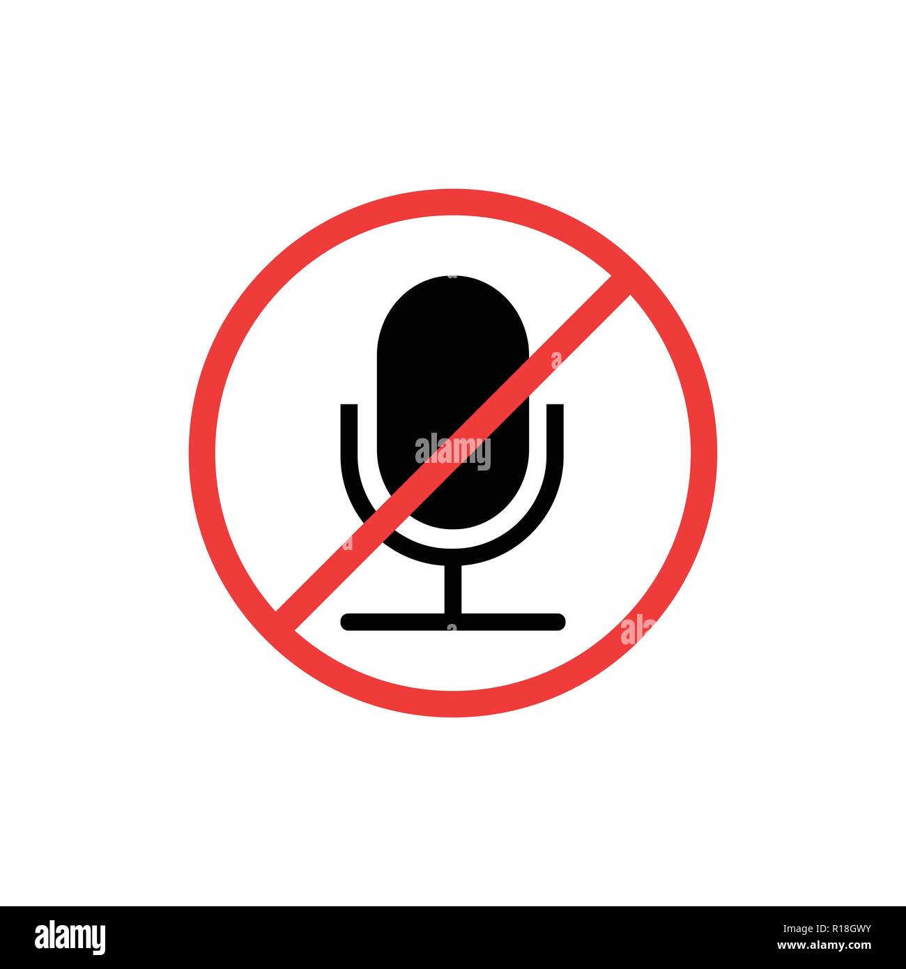 Microphone icon, recorder sign. Flat design Vector illustration Stock ...