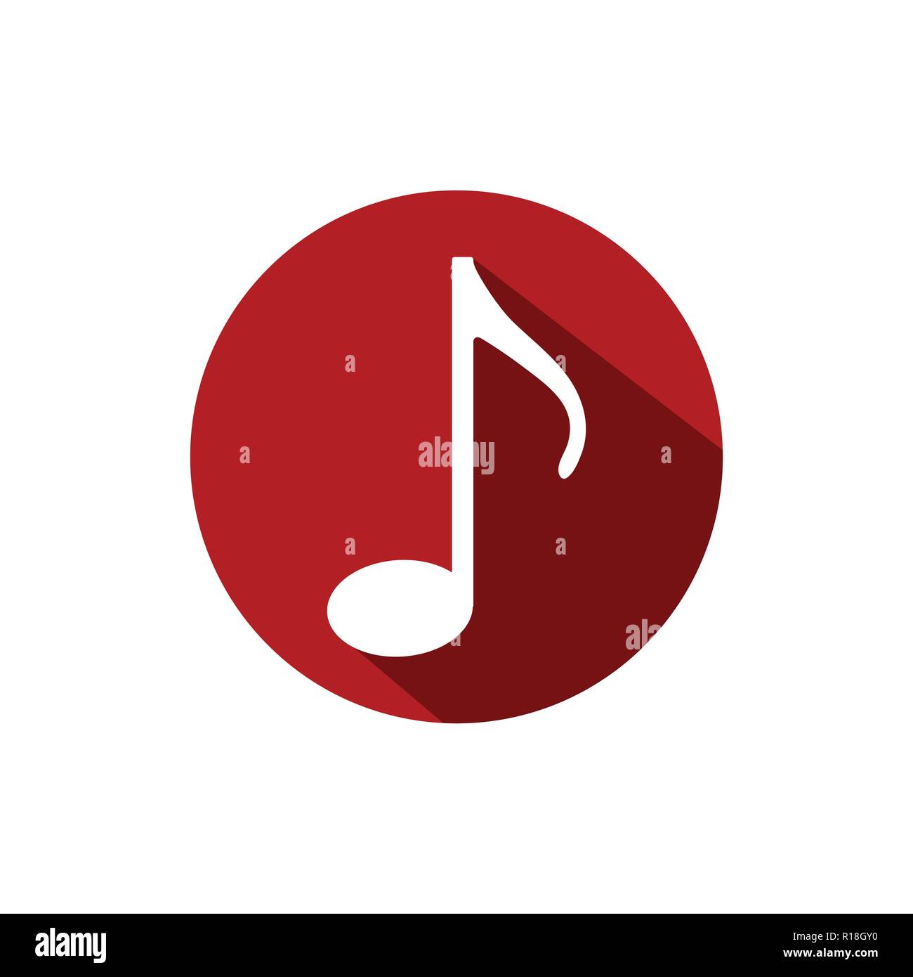 Music icon, note sign. Vector illustration flat Stock Vector Image ...