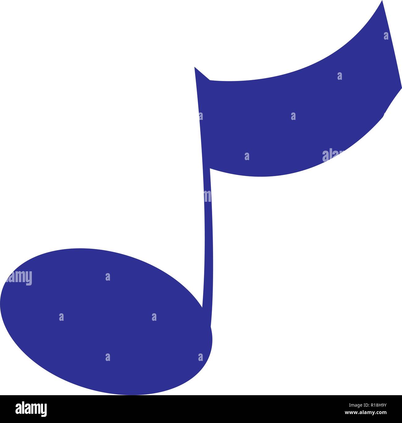 musical note icon over white background, vector illustration Stock ...
