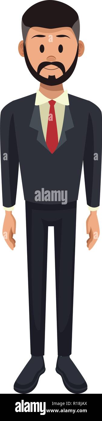 Businessman with beard cartoon vector illustration graphic design Stock ...