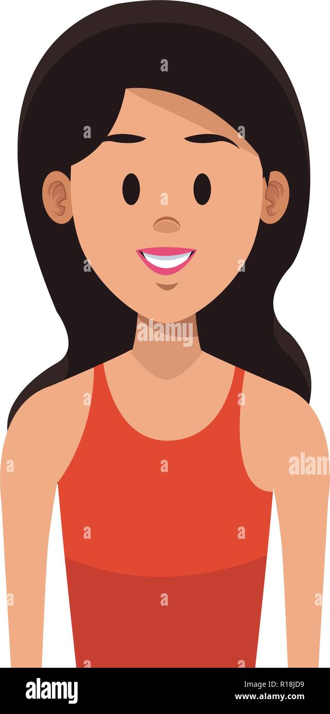 Woman profile cartoon vector illustration graphic design Stock Vector ...