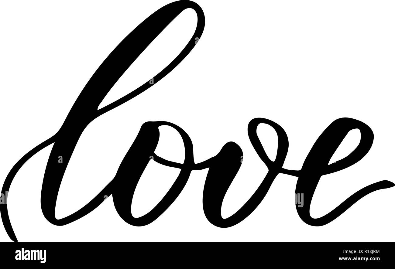 Love calligraphy hi-res stock photography and images - Alamy