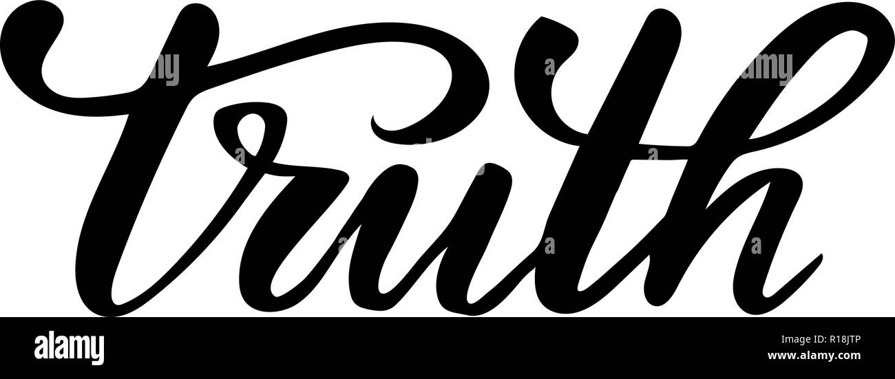 Brush calligraphy Truth Stock Vector Image & Art - Alamy